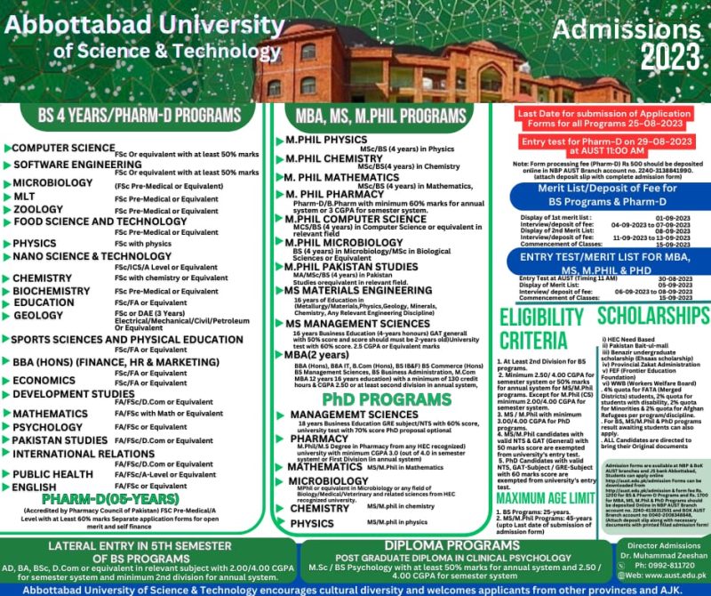 Admissions – AUST